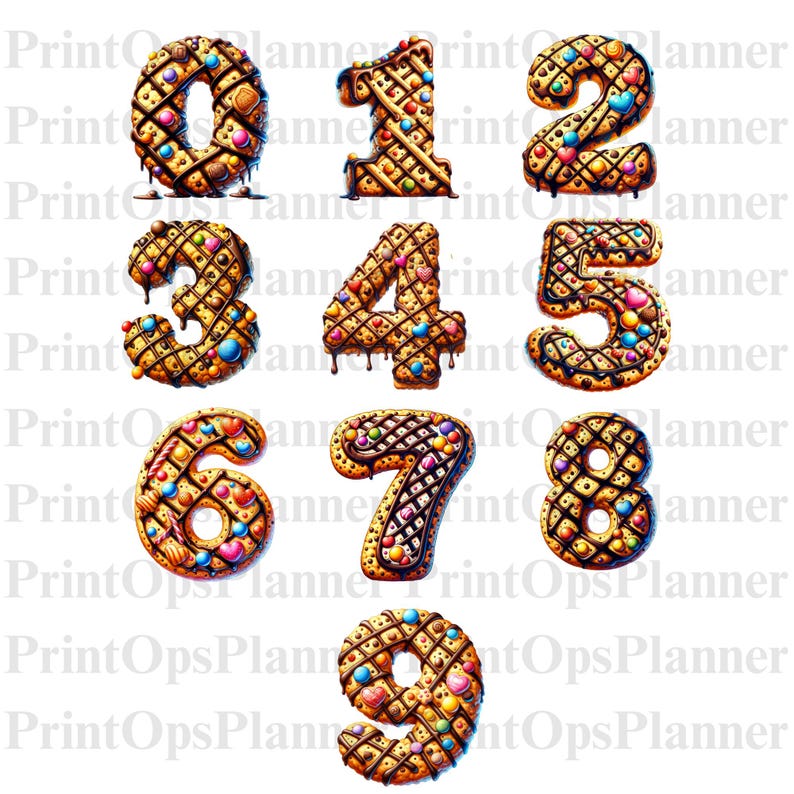Candy Waffle Alphabet & Numbers A - Z and 0 - 9 Sweet Dessert Letter ...