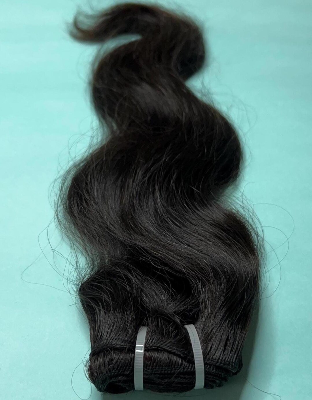 18” South Indian Virgin Wavy Human Hair Bundle, Temple Raw Hair, 100% ...