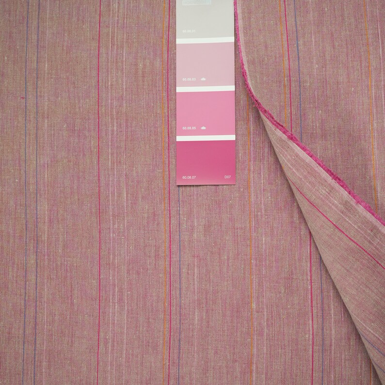 Linen Fabric Designer Raspberry Pink Fabric Lightweight 100% Linen 160 ...