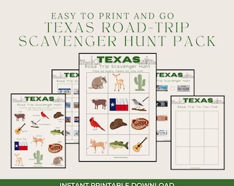 Alaska Road Trip Scavenger Hunt Pack, Kids Road Trip Games Printable ...