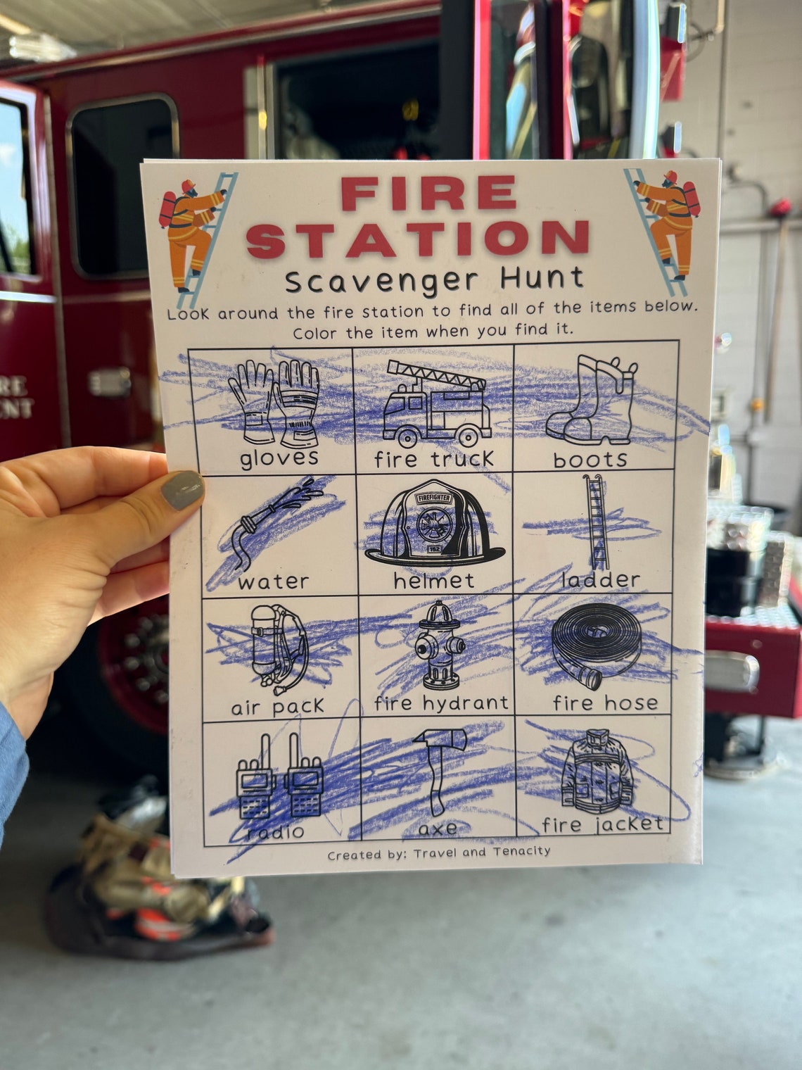 Fire Station Scavenger Hunt Printable: Explore, Discover, and Color ...