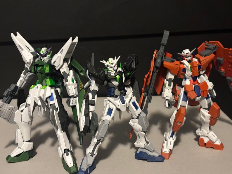 Gundam 00 Exia, Dynames, Kyrios Gunpla Custom Model Kit - Etsy