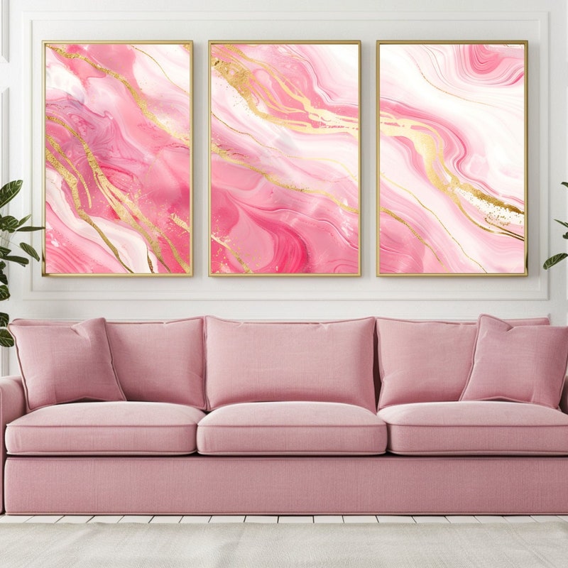 Pink and Gold Decor - Etsy