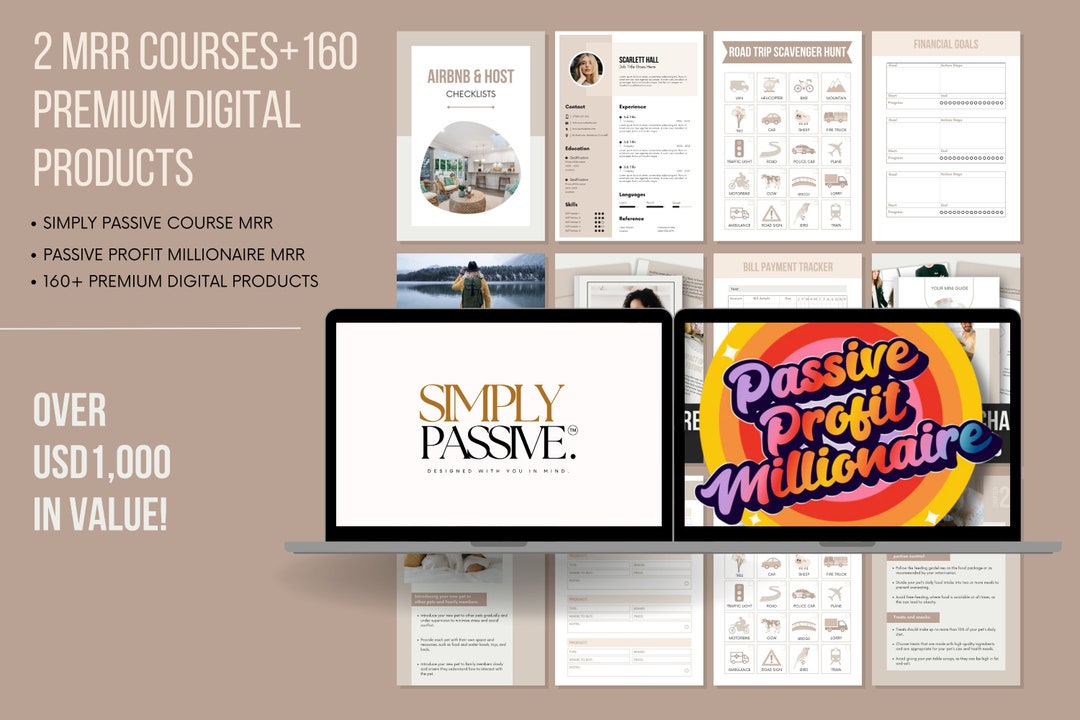 Simply Passive and Passive Profit Millionaire MRR Courses Bonus 160 ...