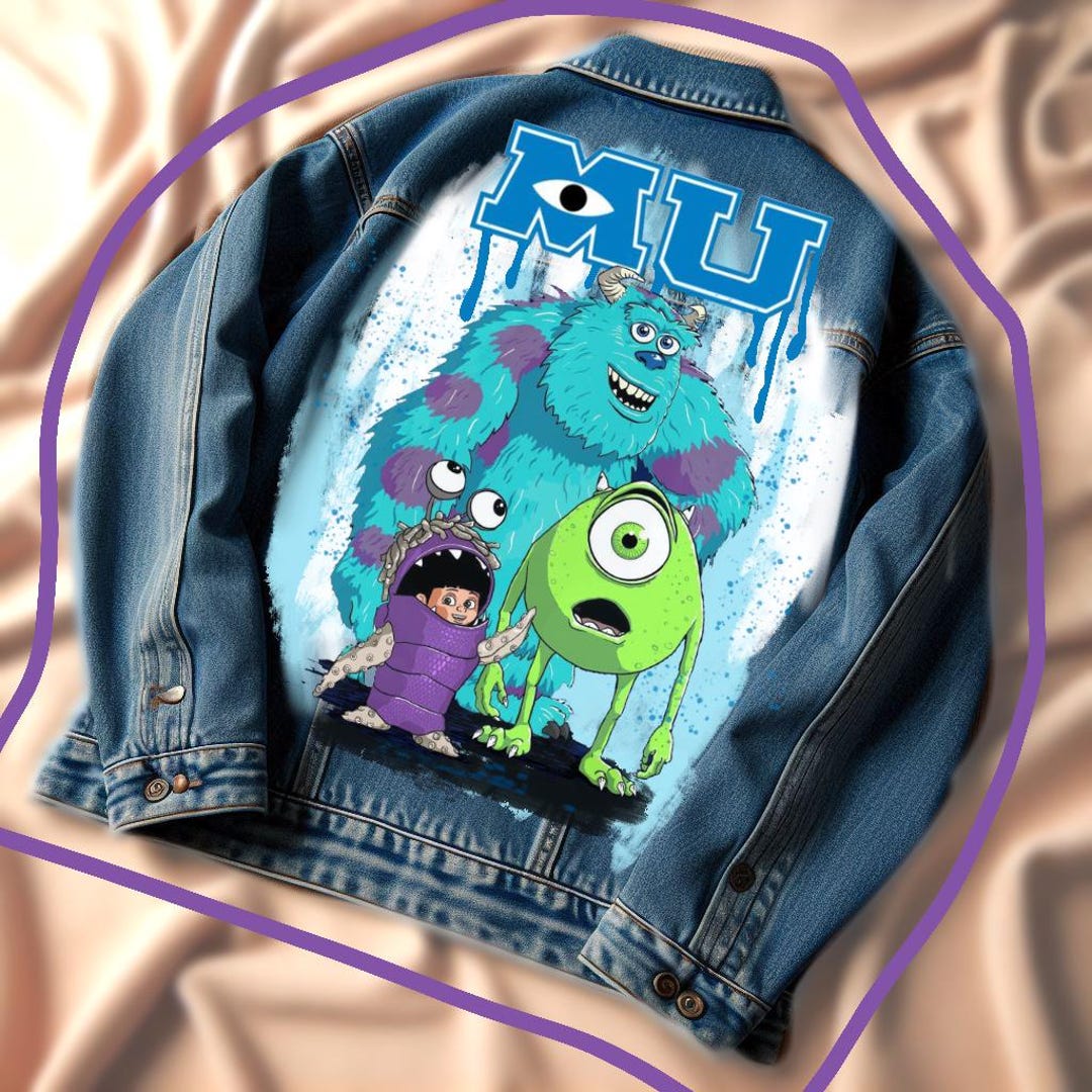 Hand Painted Denim Jacket With Any Cartoon or Movie Characters ...