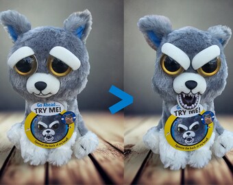Feisty Pets Sammy Suckerpunch 8.5 Plush Stuffed Husky Wolf dog Etsy