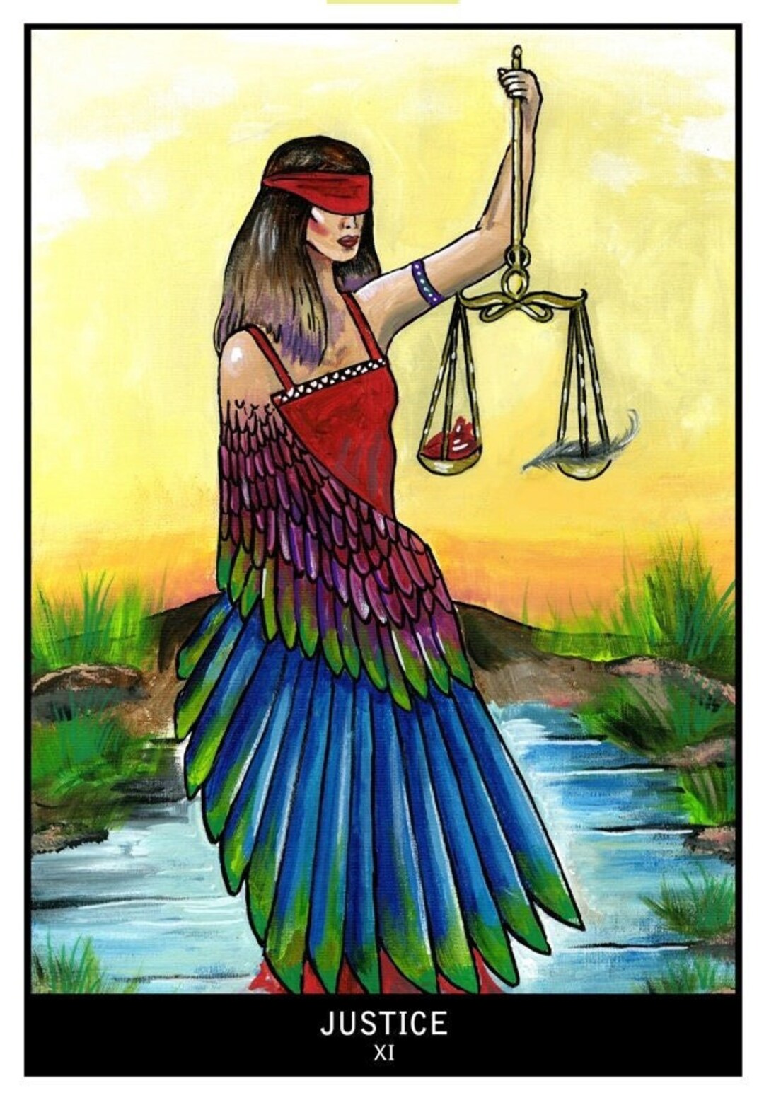 Justice Tarot Card Spiritual Celestial Libra Surreal - Etsy