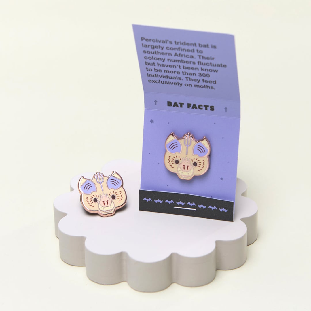 Enamel Pin Percival's Trident Bat - Etsy