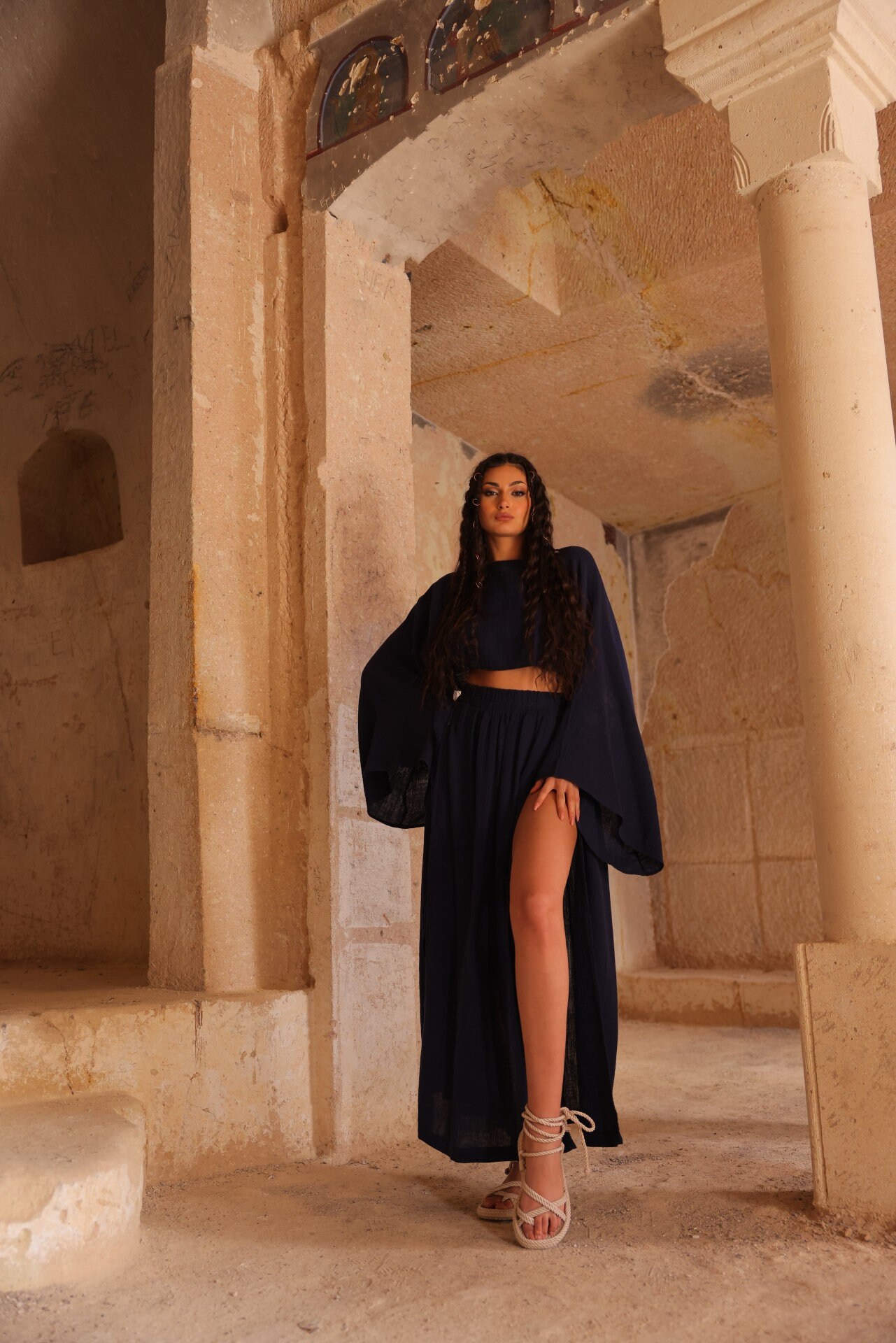 High Slit Goddess Skirt Suit,gothic Clothes,gothic Skirt Long,bohemian ...
