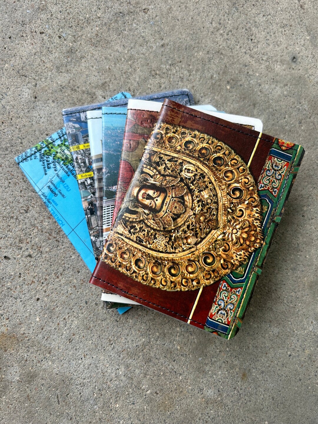 Slim Wallet- Vintage Postcards, Maps of Japan, China- Choose 1 - Etsy