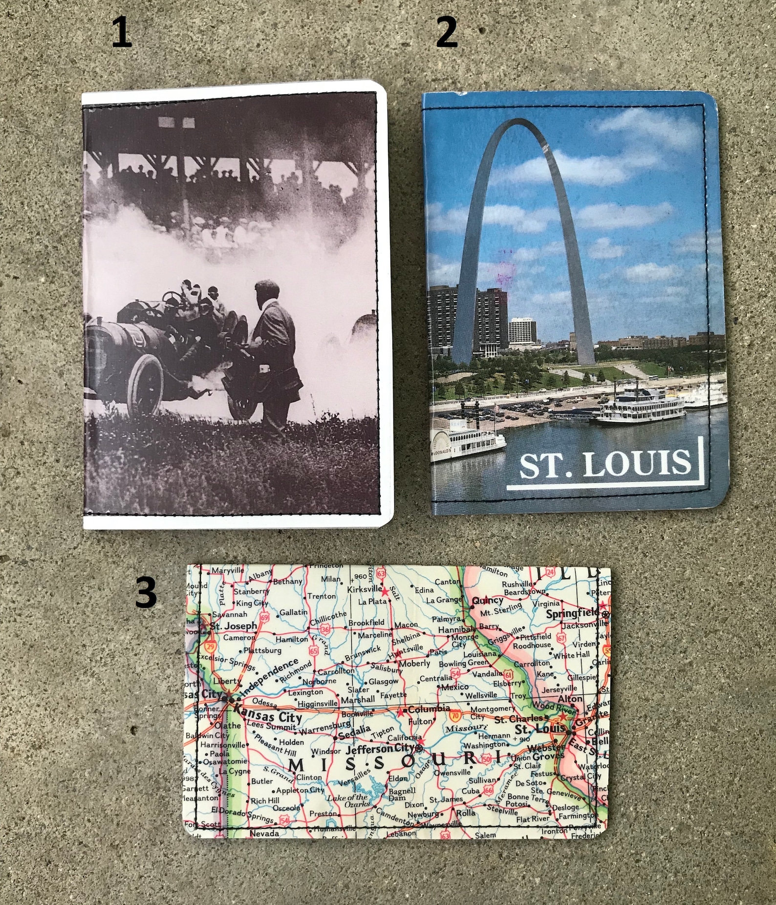 Slim Wallet- Vintage Midwest Maps- Choose 1 - Etsy