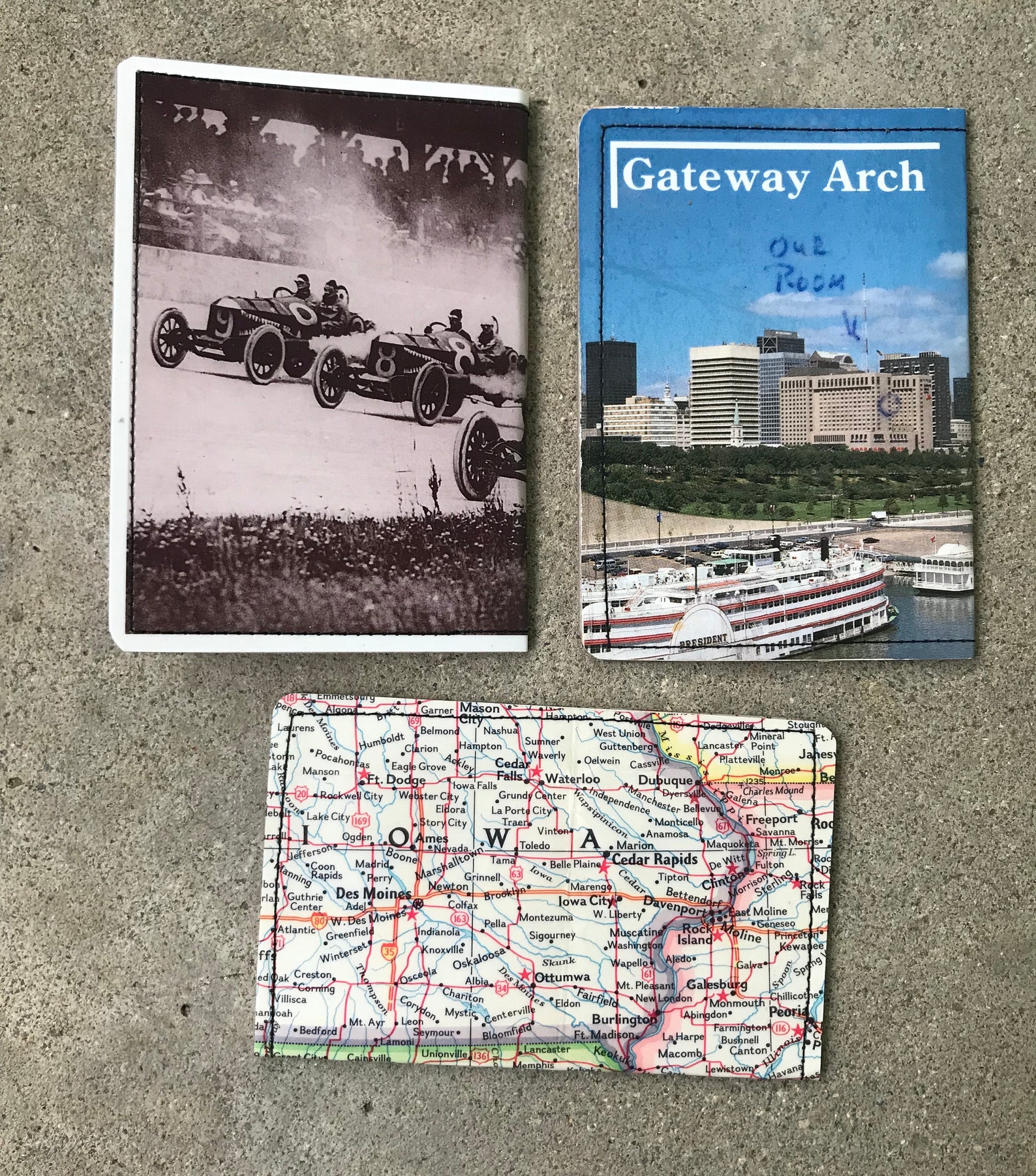 Slim Wallet Vintage Midwest Maps Choose 1 - Etsy