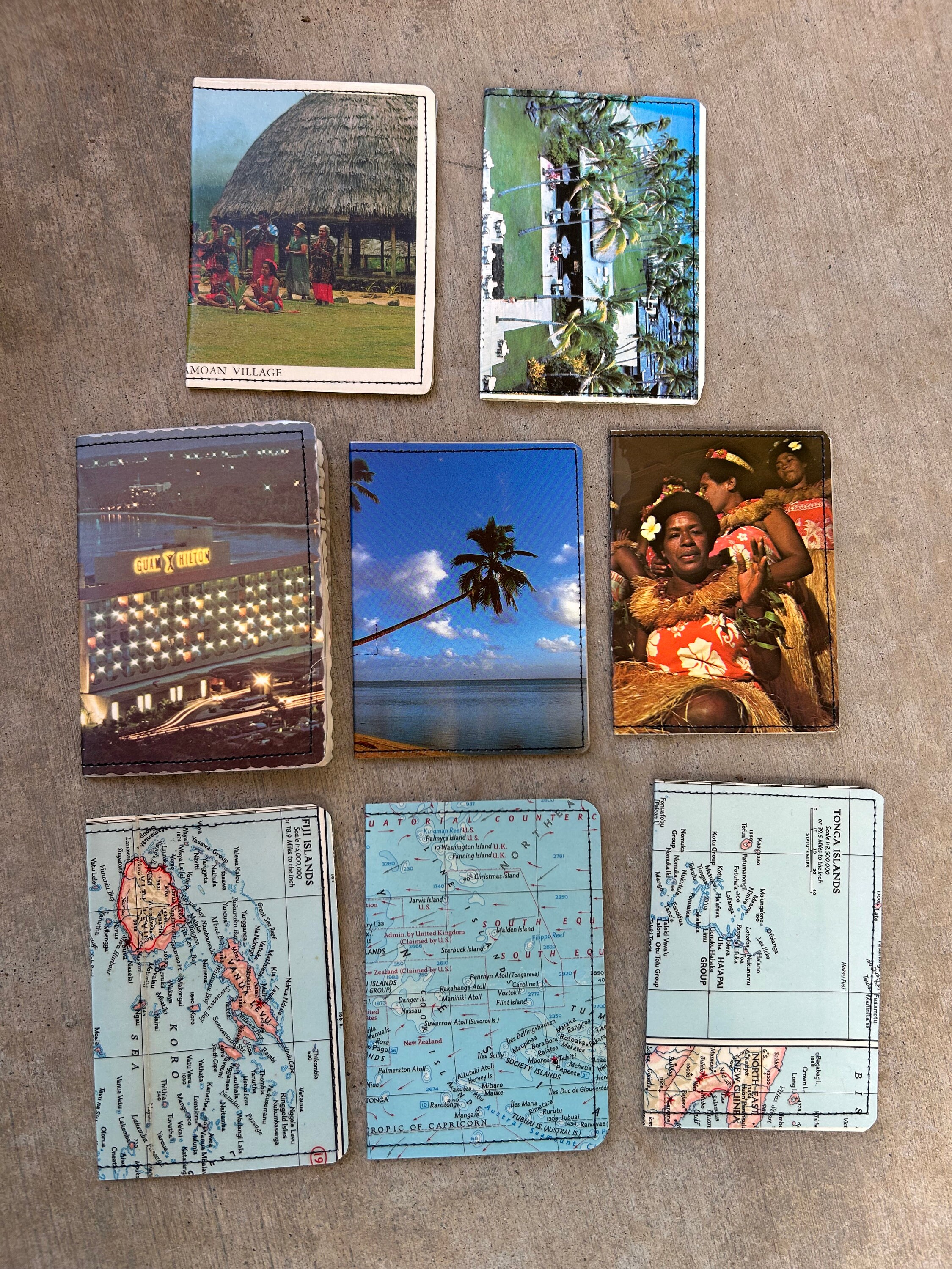 Slim Wallet South Pacific Islands Maps & Postcards Choose 1 - Etsy