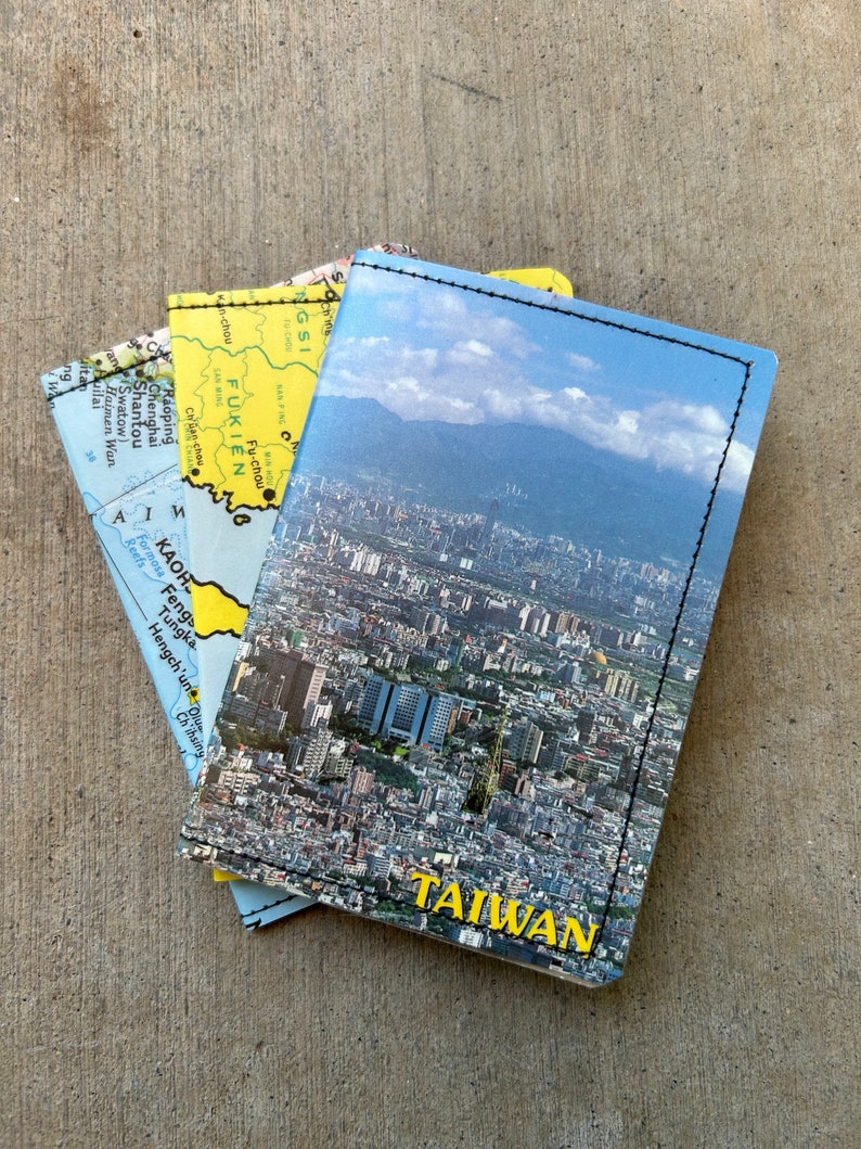 Slim Wallet Vintage Maps& Postcard of Taiwan Choose 1 - Etsy