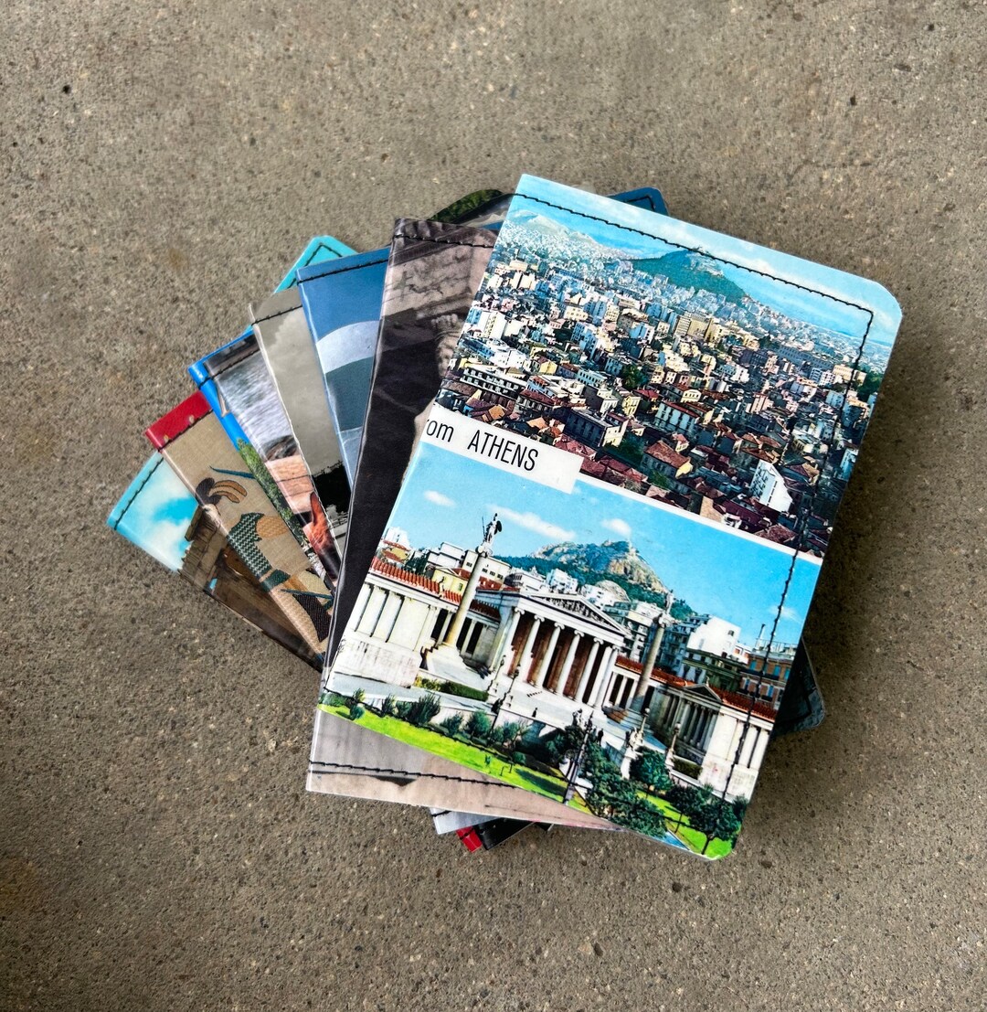 Slim Wallet- Vintage Postcards of Greece- Choose 1 - Etsy