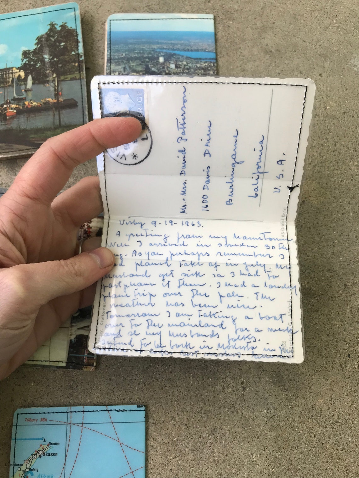 Slim Wallet Vintage Postcards of Scandanavia Choose 1 | Etsy