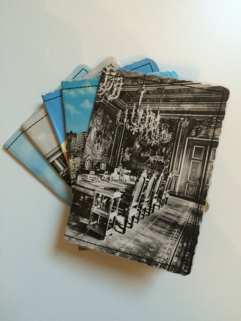 Slim Wallet Vintage Belgium Postcards Choose 1 | Etsy