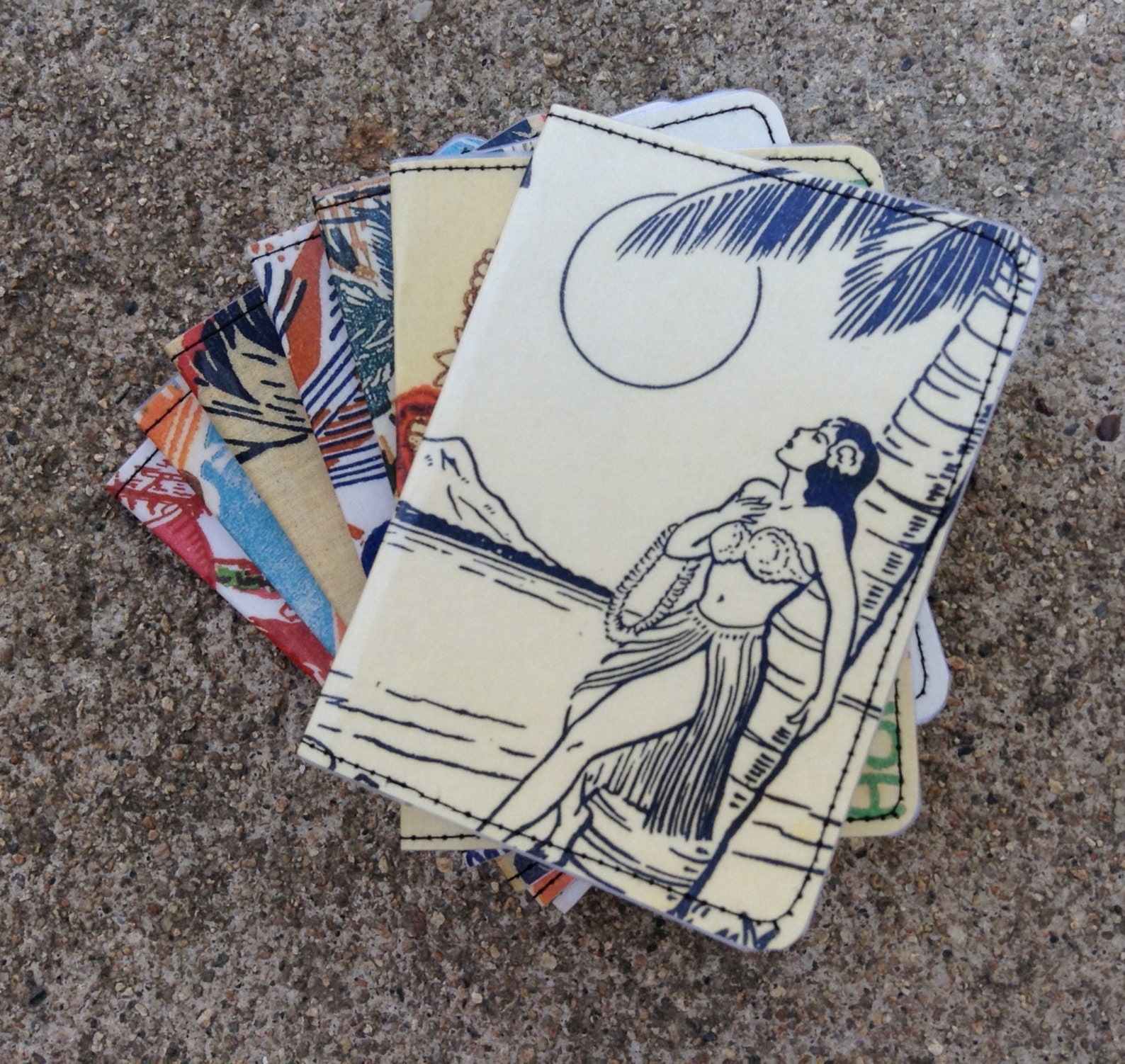 Slim Wallet 40's Hawaiian Art Postcard Choose 1 - Etsy