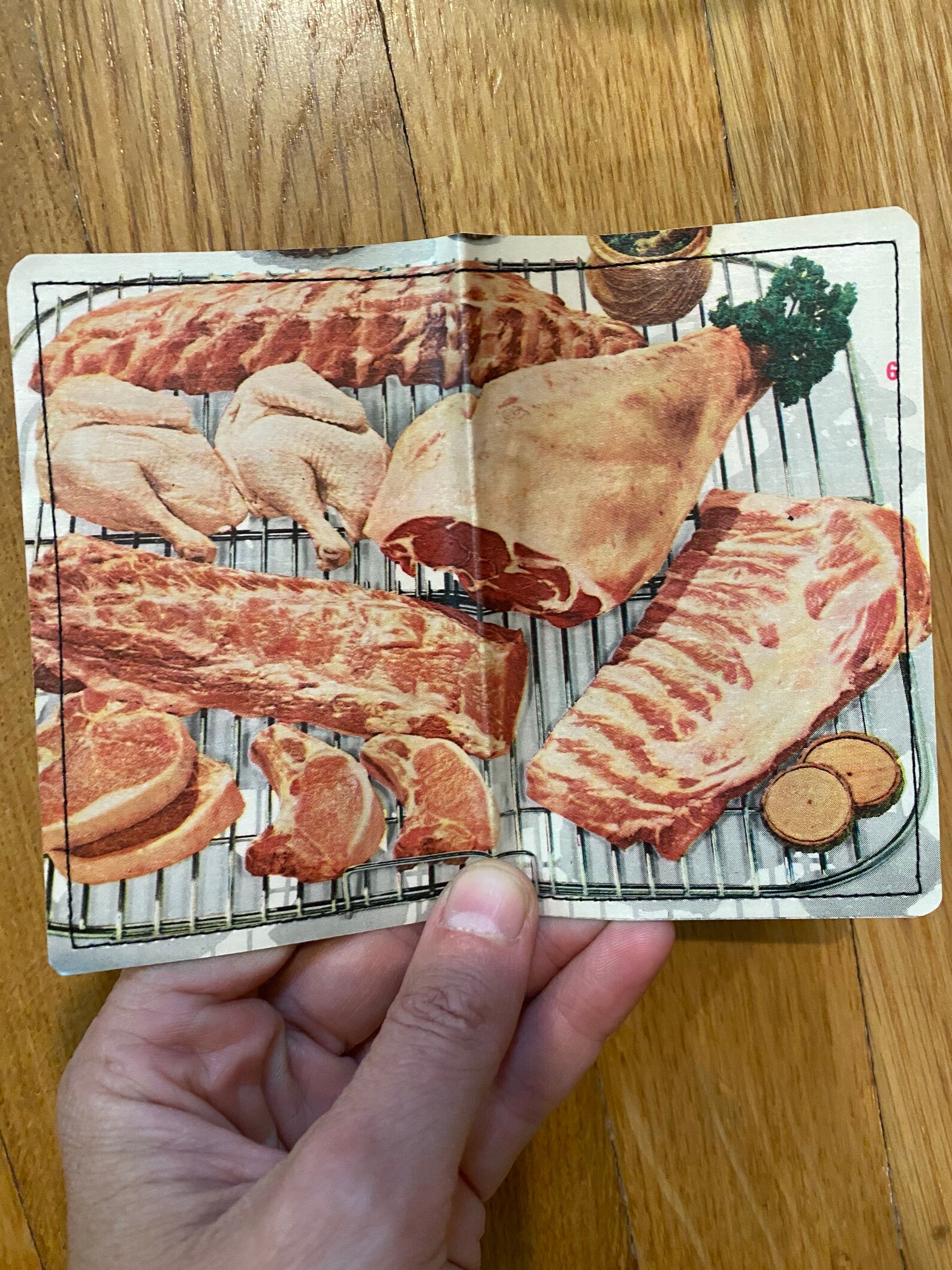 Slim Wallet- Vintage Cookbooks, Meats- Choose 1 - Etsy