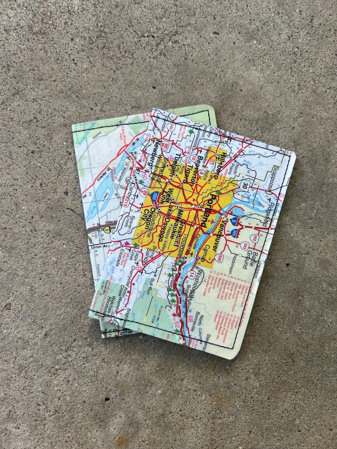 Slim Wallet- Vintage Pacific Northwest Map- Choose 1 - Etsy