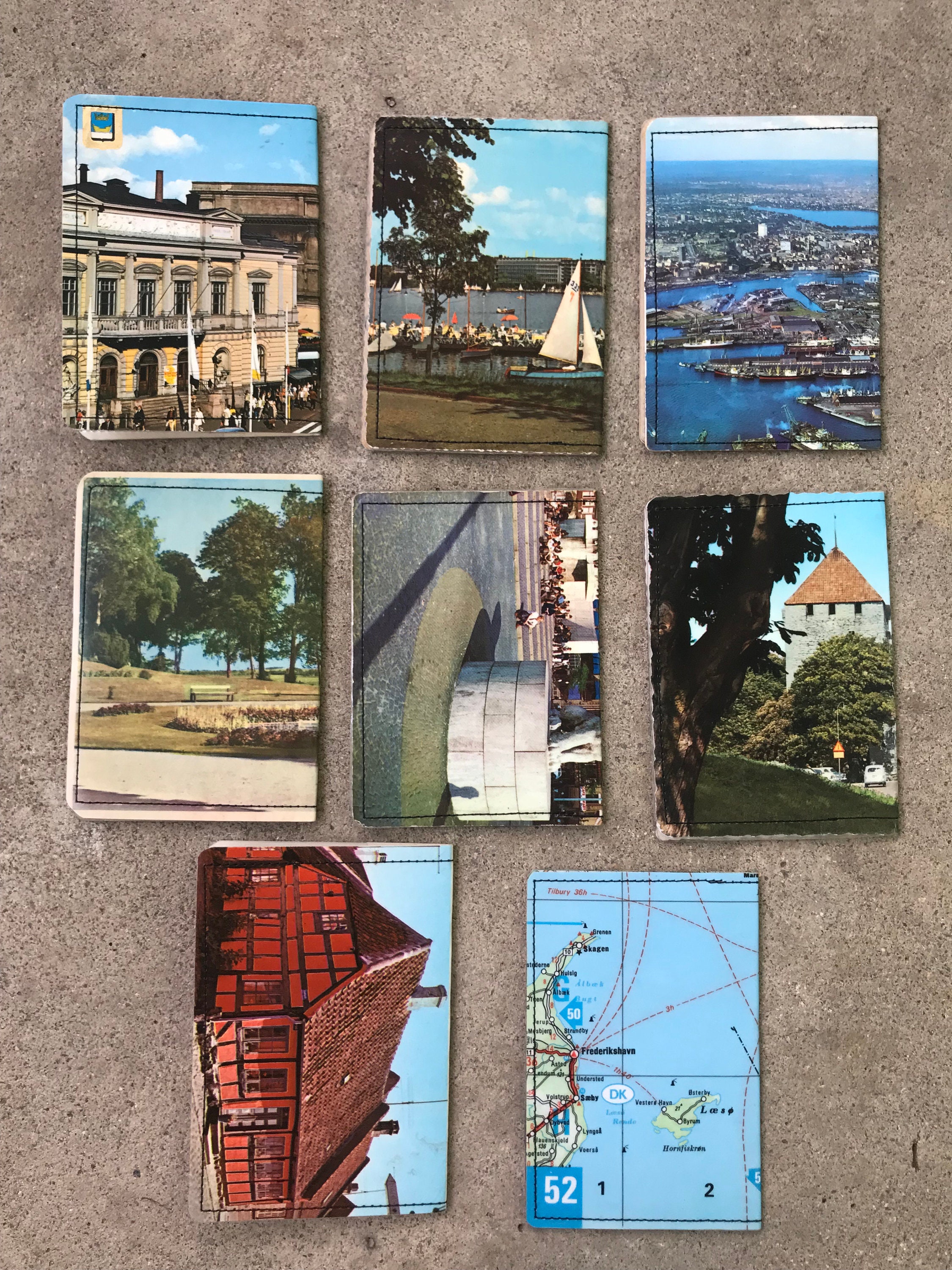 Slim Wallet Vintage Postcards of Scandanavia Choose 1 | Etsy