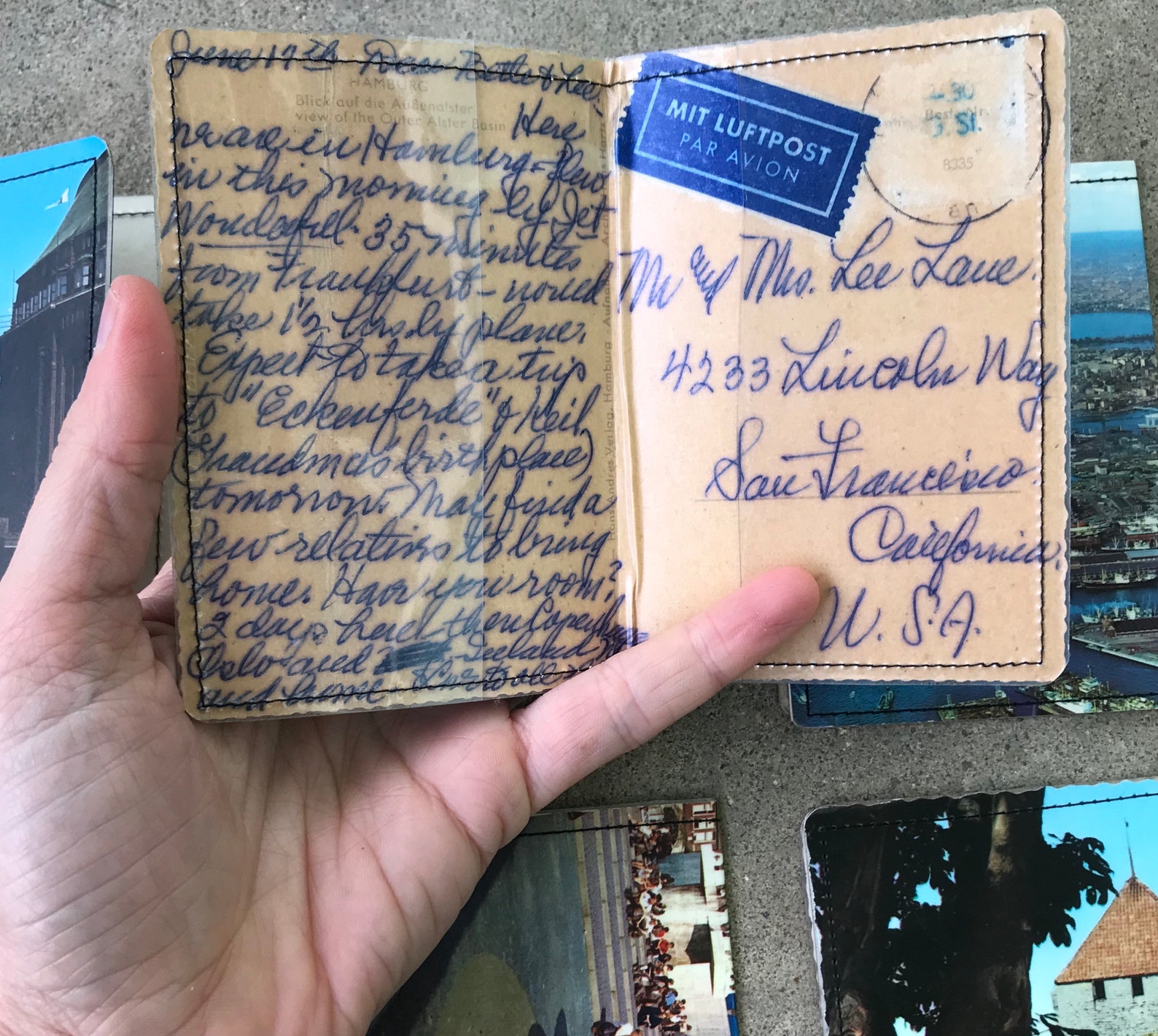 Slim Wallet Vintage Postcards of Scandanavia Choose 1 | Etsy