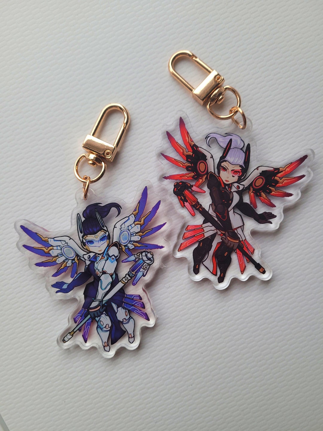 Acrylic Overwatch 2 Mercy Double-sided Keychain - Etsy