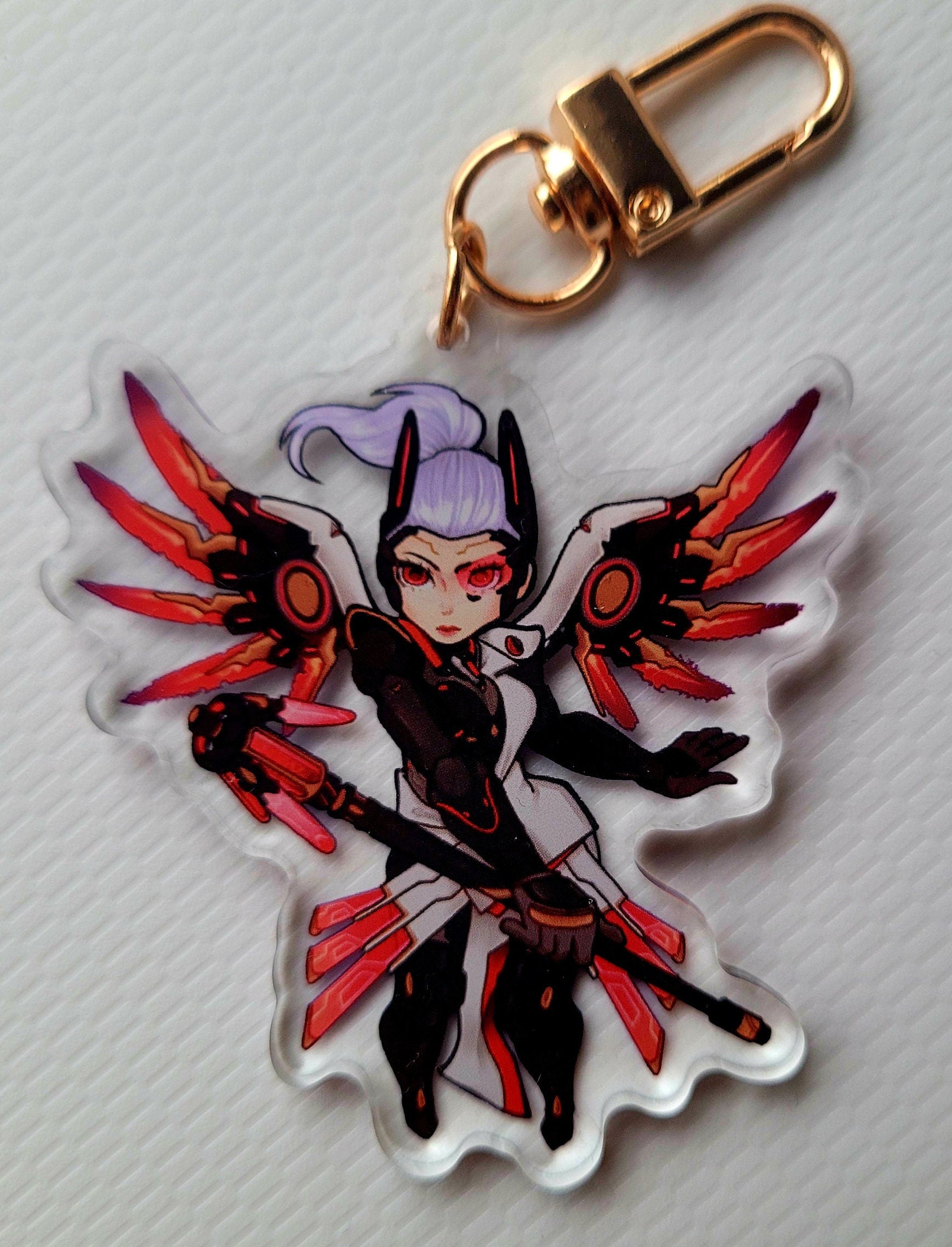 Acrylic Overwatch 2 Mercy Double-sided Keychain - Etsy