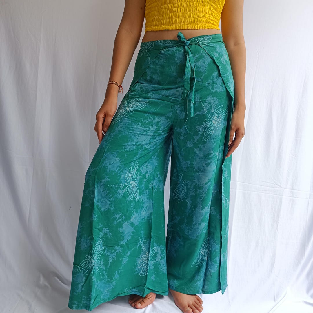 Wrap Pants Trendy, Loose Pants, Wide Leg Long Pant, Women Wrap Pants ...