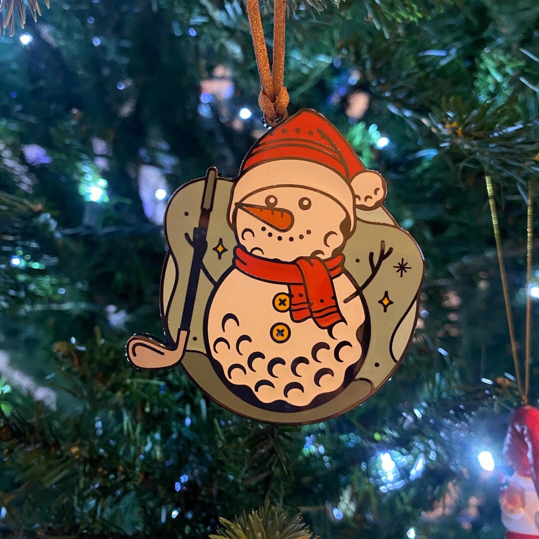 Snowman Golf Christmas Ornament - Etsy