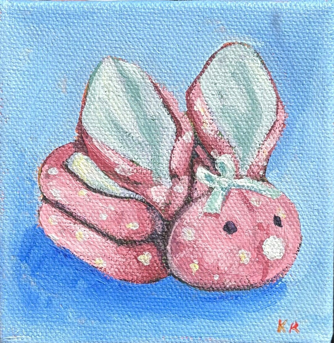 Boo Boo Bunny Acrylic Painting 4in by 4in by Kaylee Rota Nostalgia ...