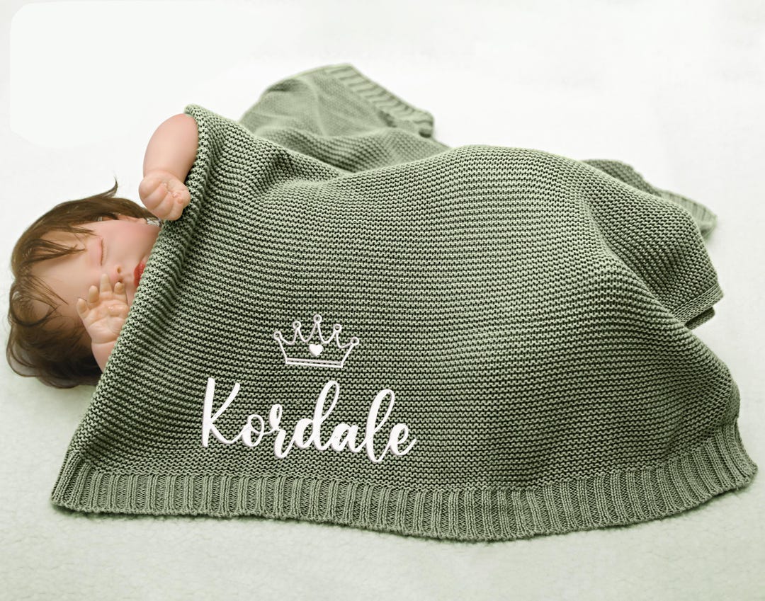 Personalized Baby Blanket Gift, Custom Embroidered Name, Newborn Baby ...