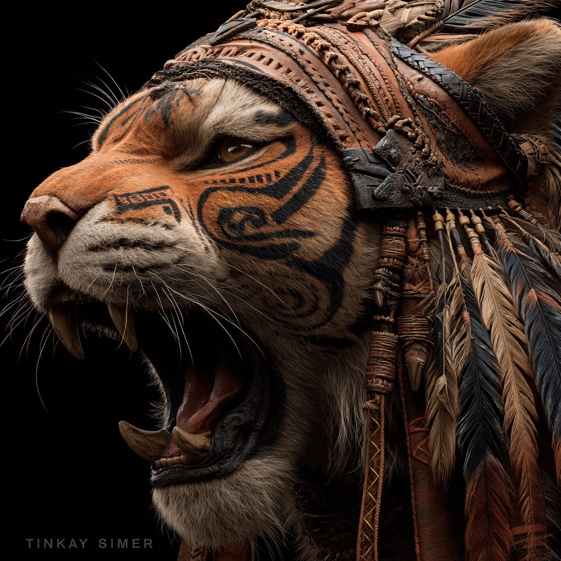 Tiger Art | Em Arte Digital, Wallpapers, Impressão De Arte Digital, Arte De IA, Download Digital ...