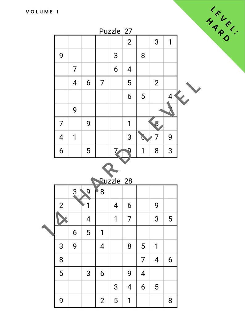 Sudoku Puzzles, Adult Printable Games, Kids Printable Games, Family ...