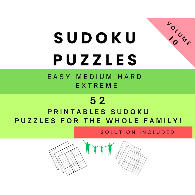 Sudoku Puzzles, Adult Printable Games, Kids Printable Games, Family ...