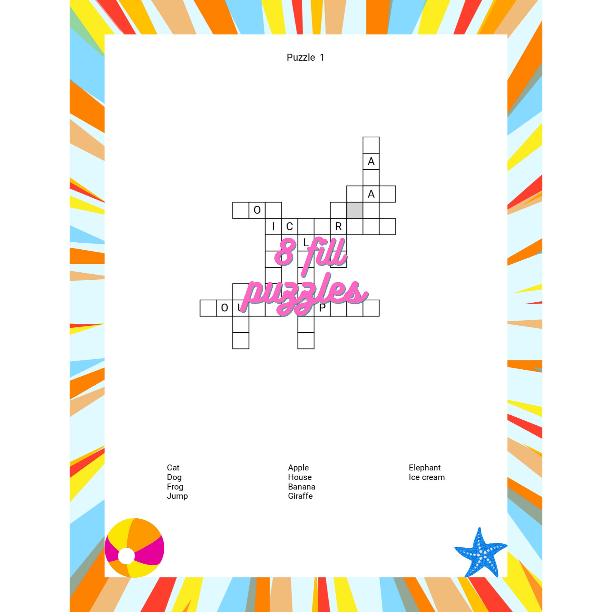 Activity Sheets for Children, Printable Games, Word Searches, Word ...