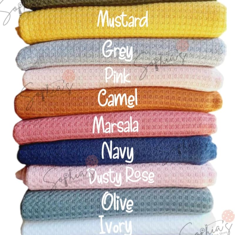 Waffle Knit Fabric by the Yard - Etsy