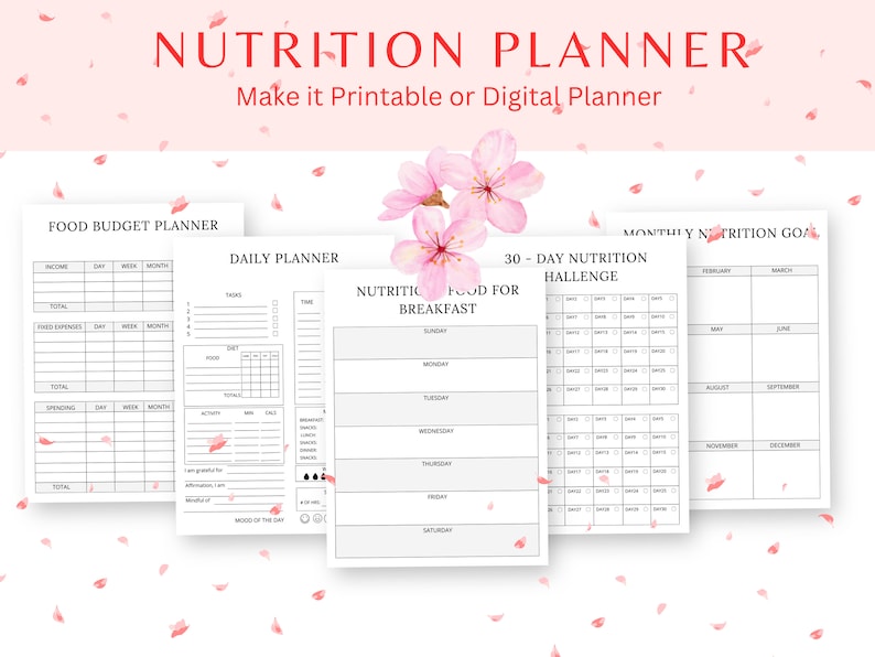 Nutrition Planner Canva Template, PLR Resell Rights (digital Download ...