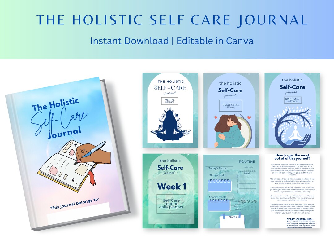 Self-care Workbook Bundle, Journal, Planner (digital Self-care ...