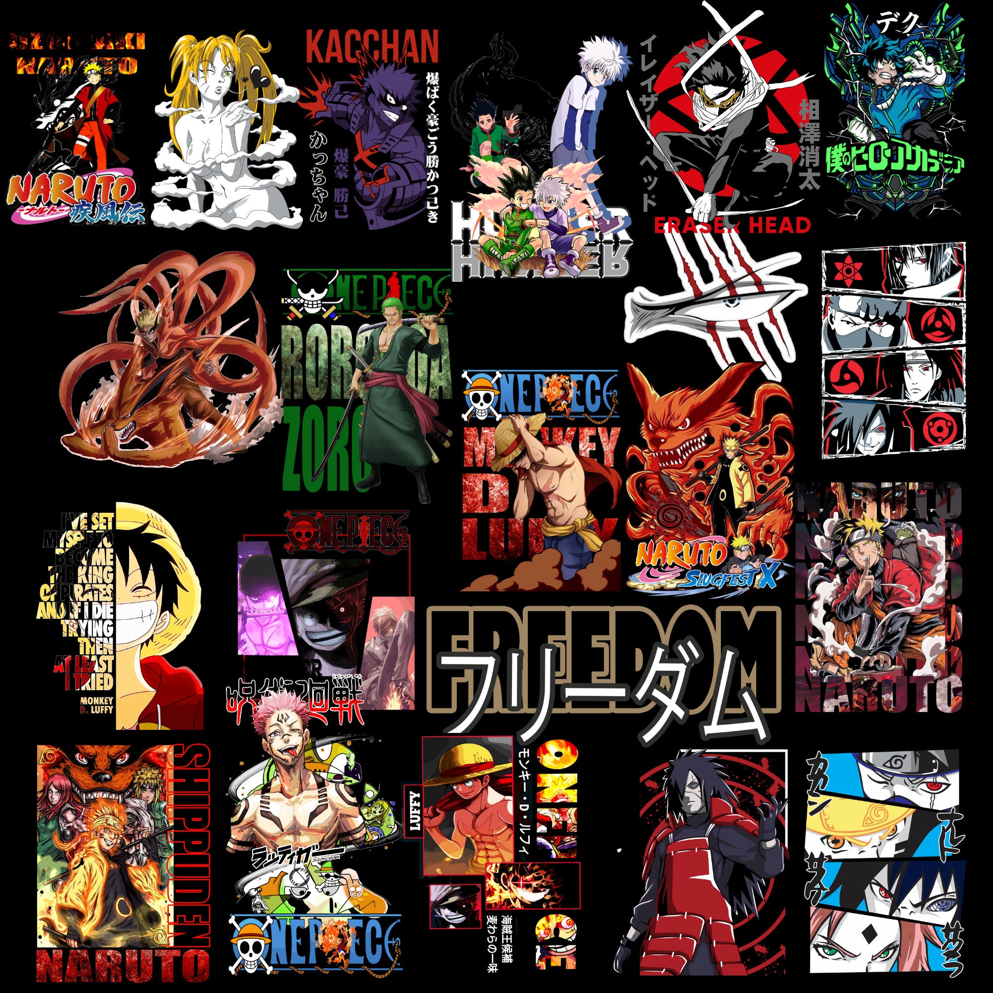 2500 Streetwear & Anime T-shirt Design Mega Bundle High-quality PNG and ...