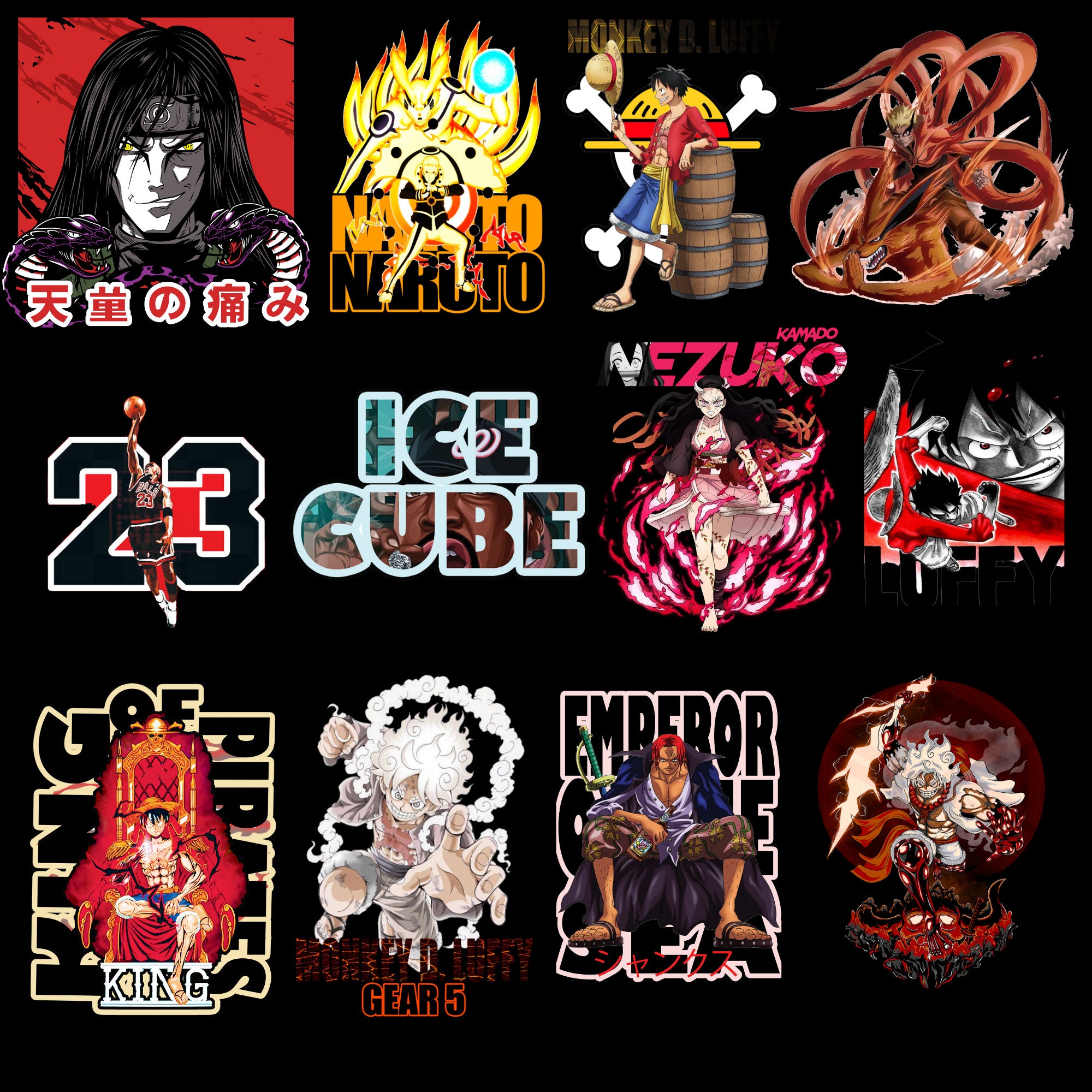 2500 Streetwear & Anime T-shirt Design Mega Bundle High-quality PNG and ...