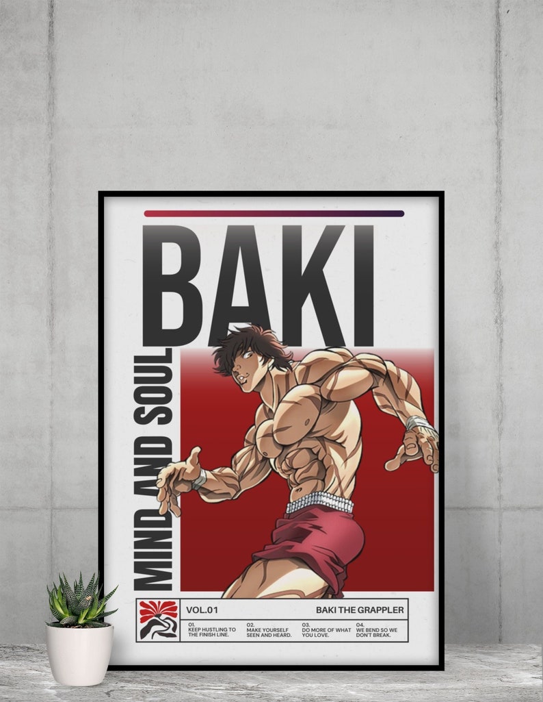 BAKI Poster Gym Inspired Anime Poster - Etsy