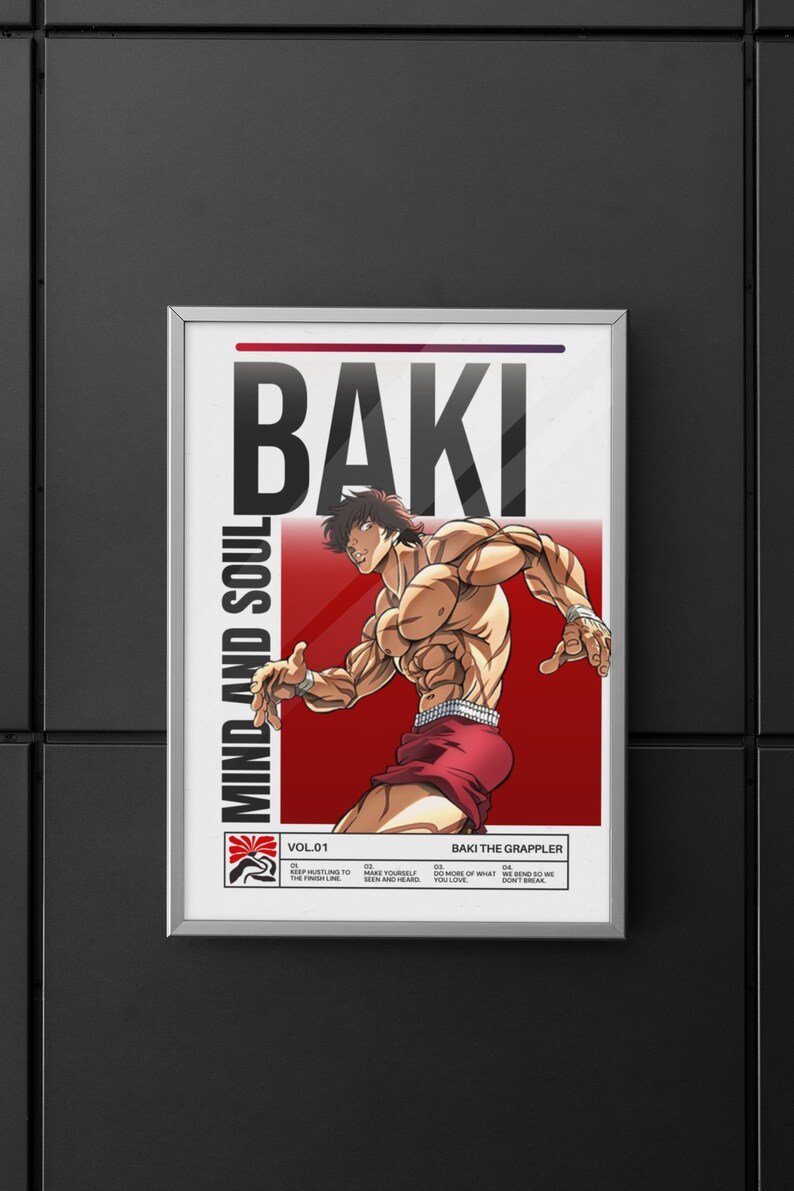 BAKI Poster Gym Inspired Anime Poster - Etsy