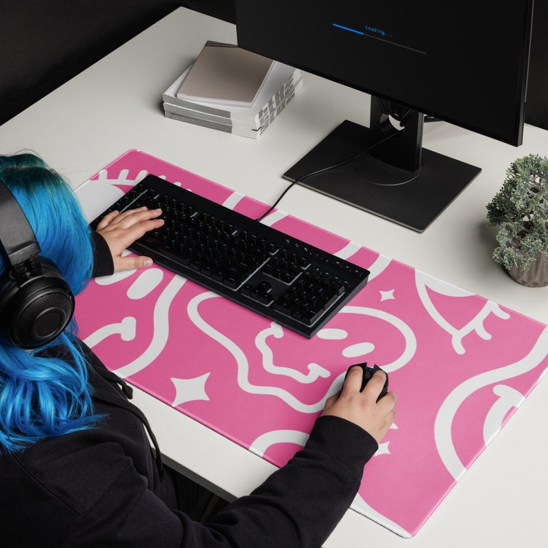 Limited Edition Pink Smiley Gaming Mouse Pad - Etsy
