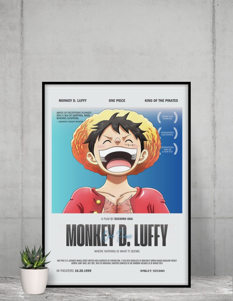 Monkey D. Luffy Poster Film One Piece Inspired Anime Poster - Etsy