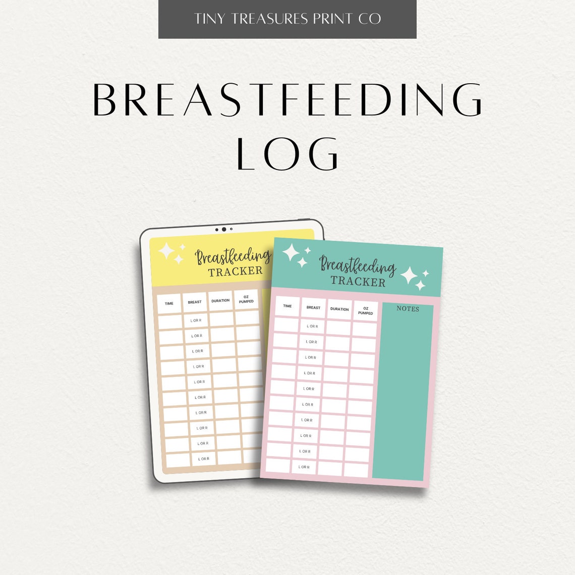 Printable Baby Breastfeeding Log Feeding Tracker Instant Download ...
