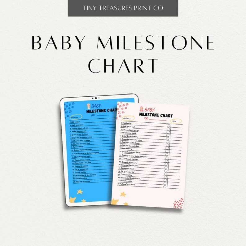 Printable Baby Milestone Tracker Baby Milestone Chart Instant Download ...