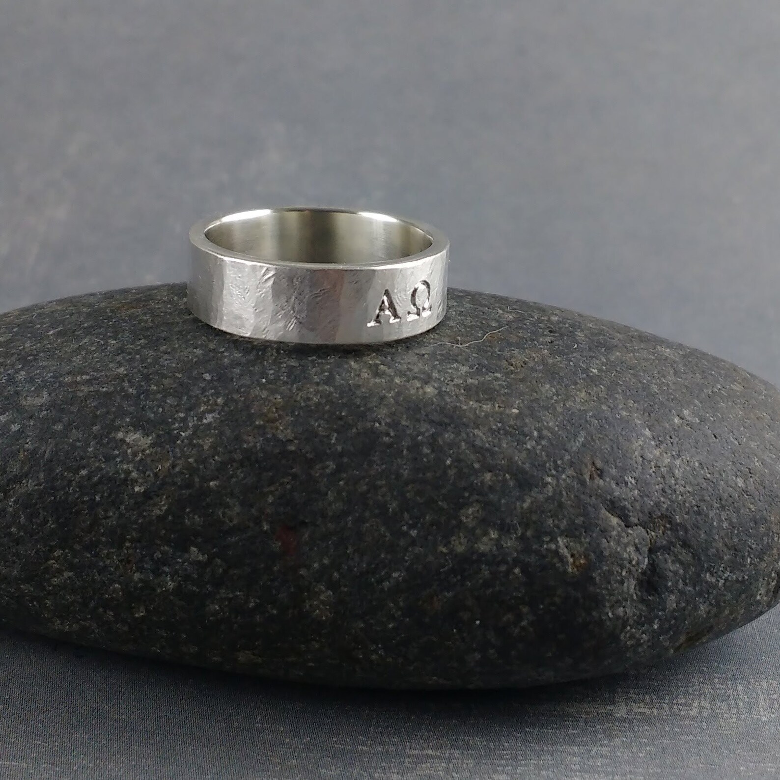 Alpha Omega Ring Sterling Silver Christian Jewelry Made to - Etsy
