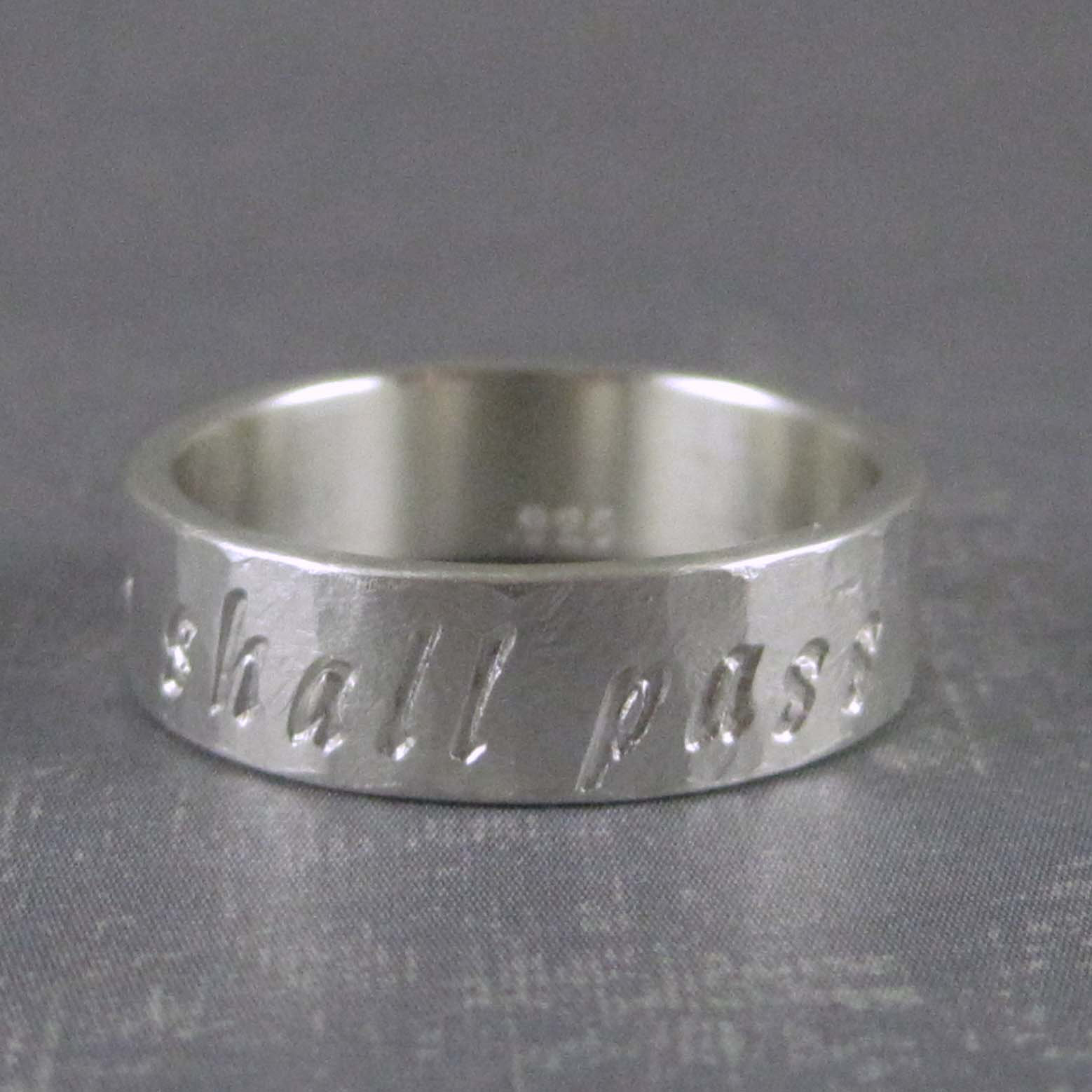 This Too Shall Pass Ring, Inspirational Gift, Sterling Silver Ring - Etsy
