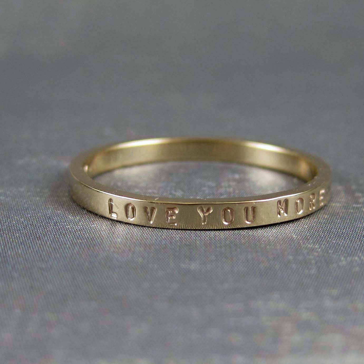 Engraved gold ring personalized gold ring solid 14k or 10k | Etsy